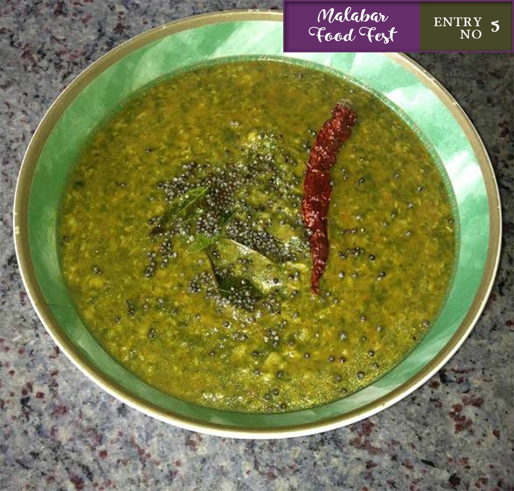 How to make Palakkad style Keerai Molagootal / Spinach - Lentil curry?